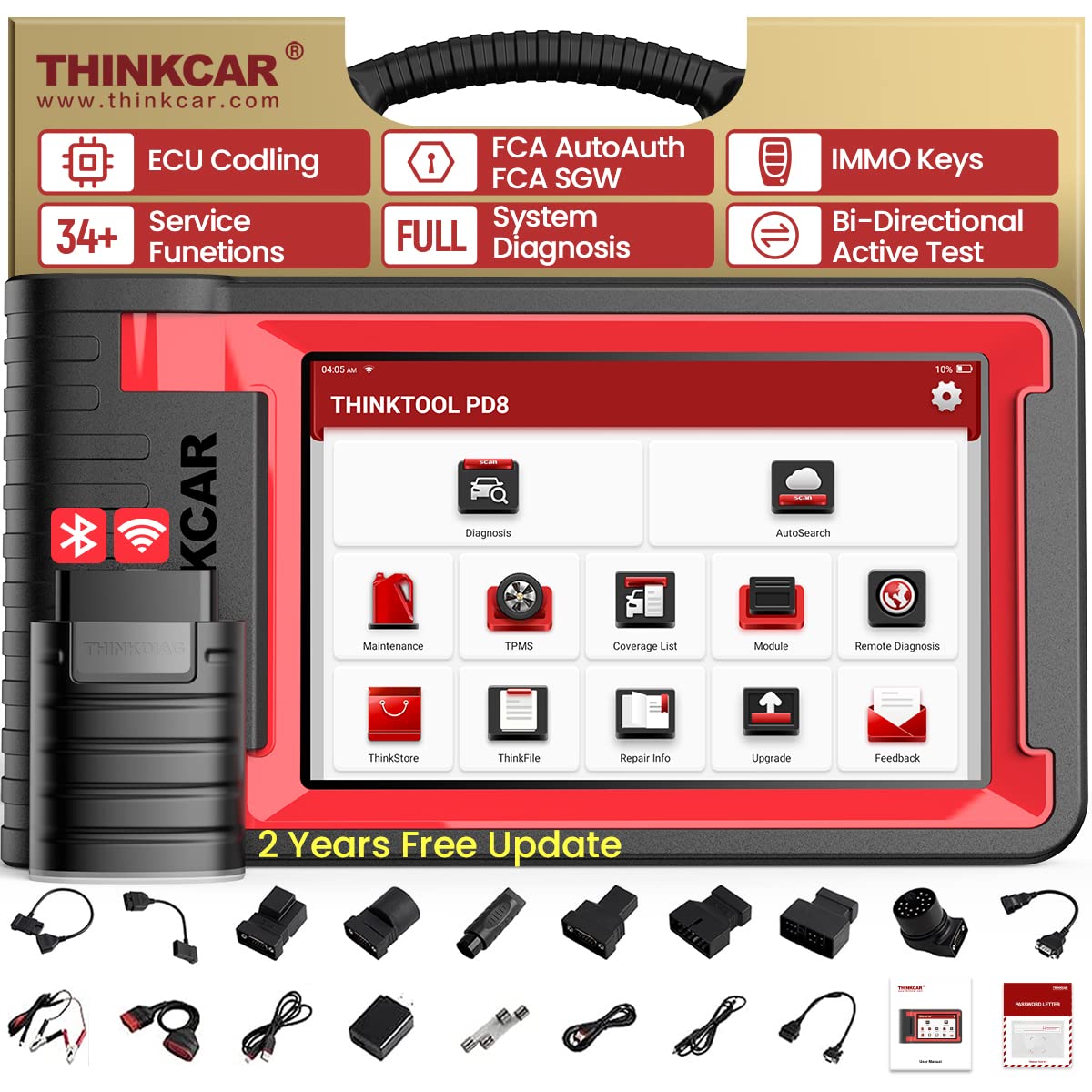THINKCAR THINKTOOL PD8 Bidirectional Scan Tool, OEM Full Systems ...
