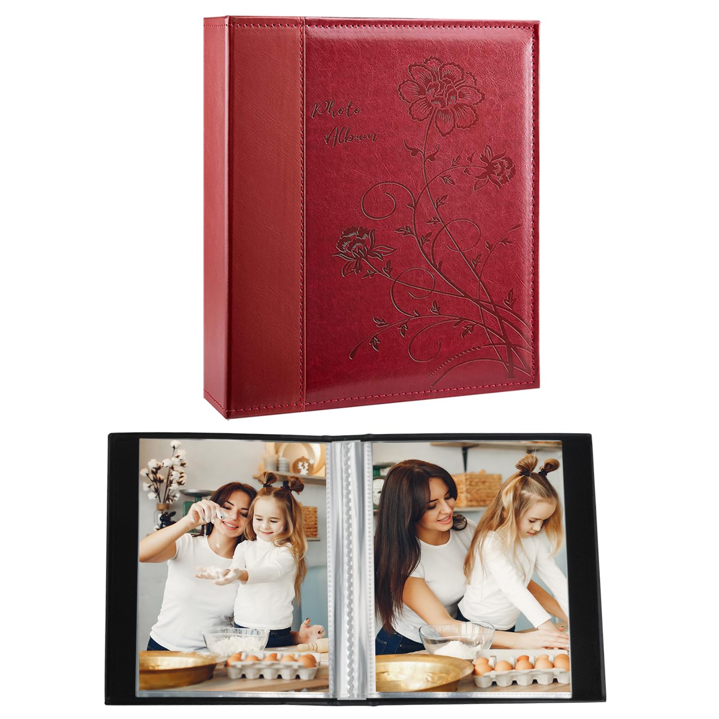 Artmag Small Photo Album 4x6 Photos, 2 Packs Leather Cover Mini Photo ...