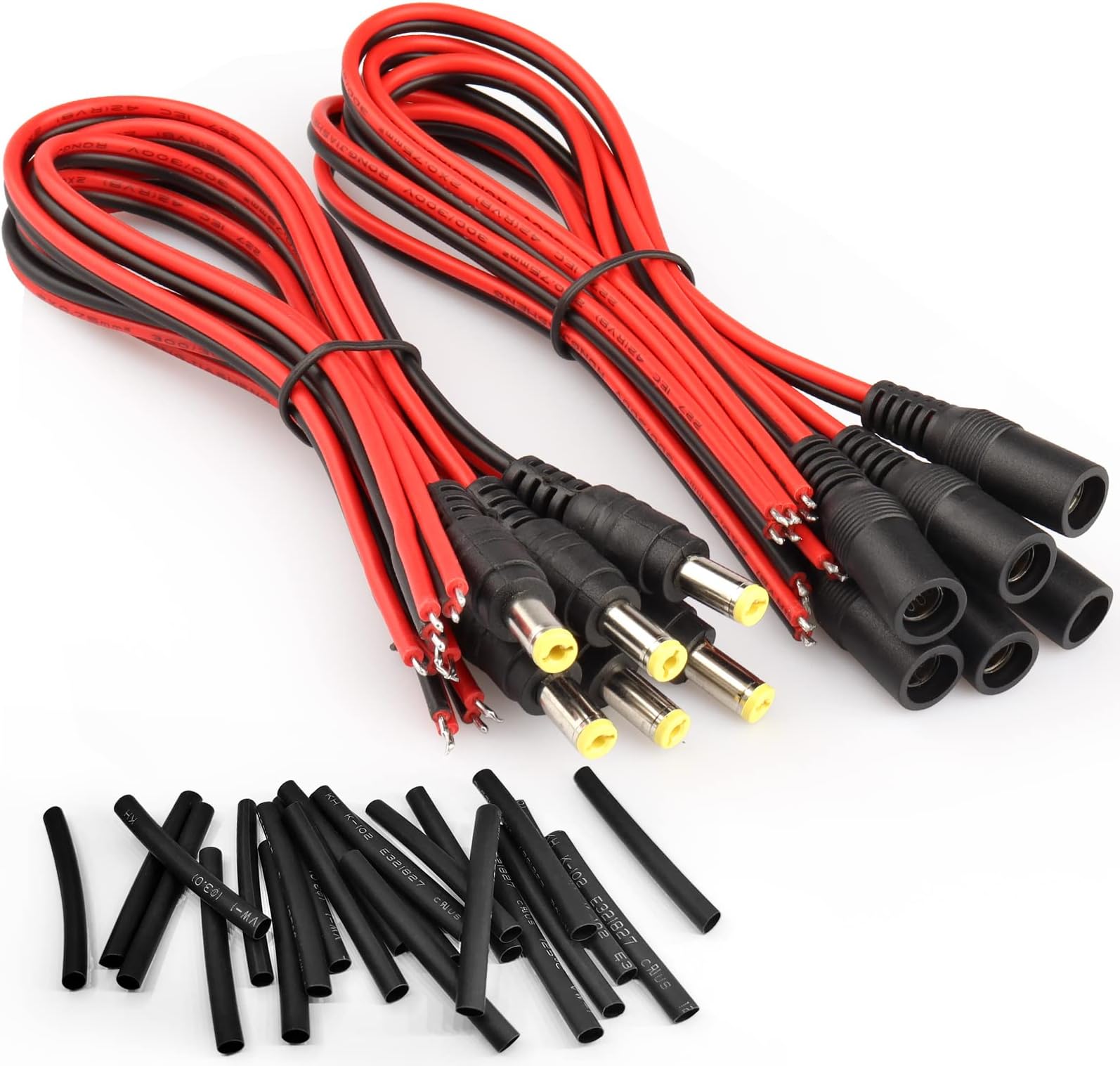 Amazon.com: 18AWG DC Power Cable, 6 Pairs DC Power Pigtail Cable Wire ...