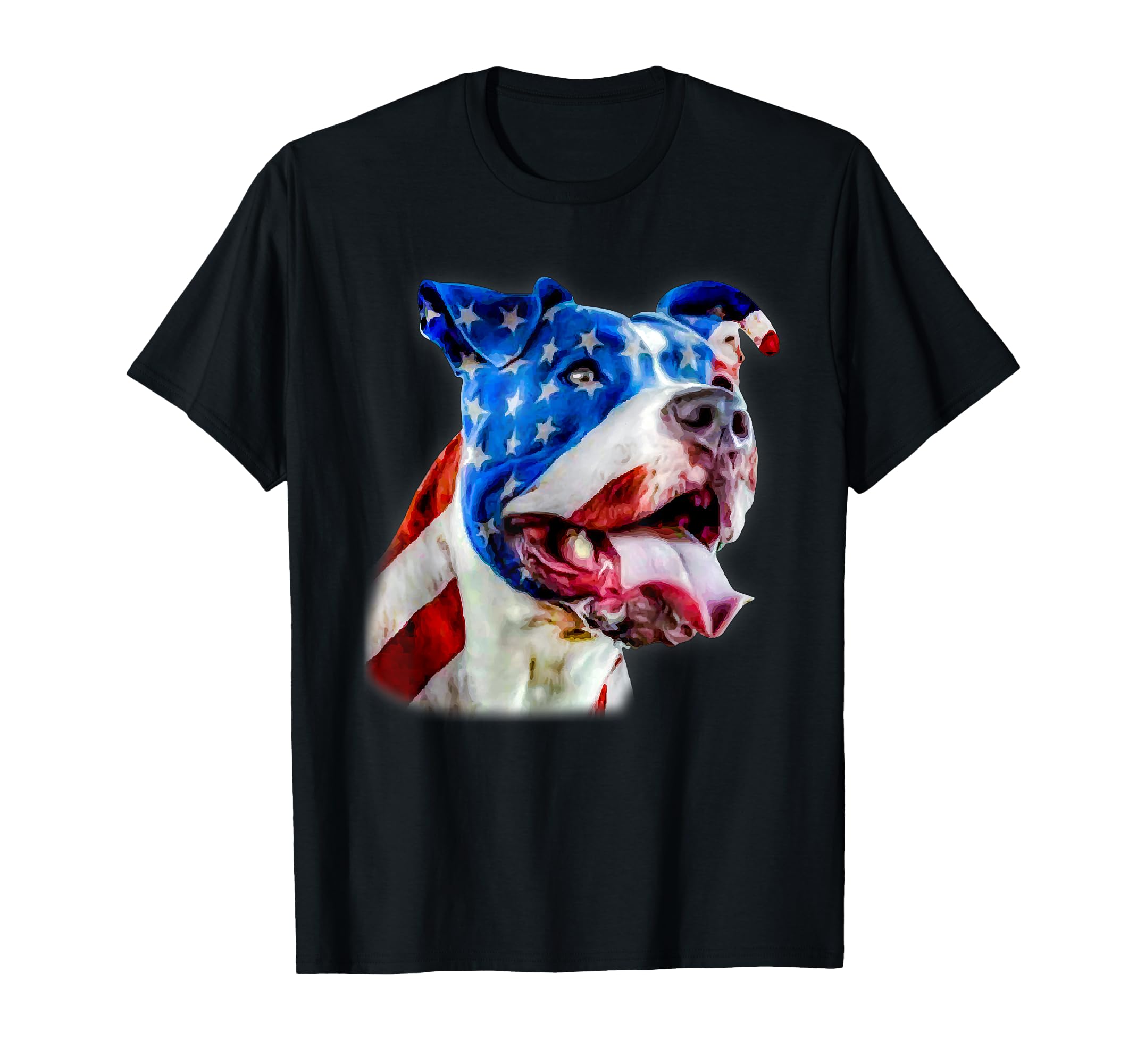 Amazon.com: American Pit Bull Terrier USA Flag Patriotic Dog T-Shirt ...