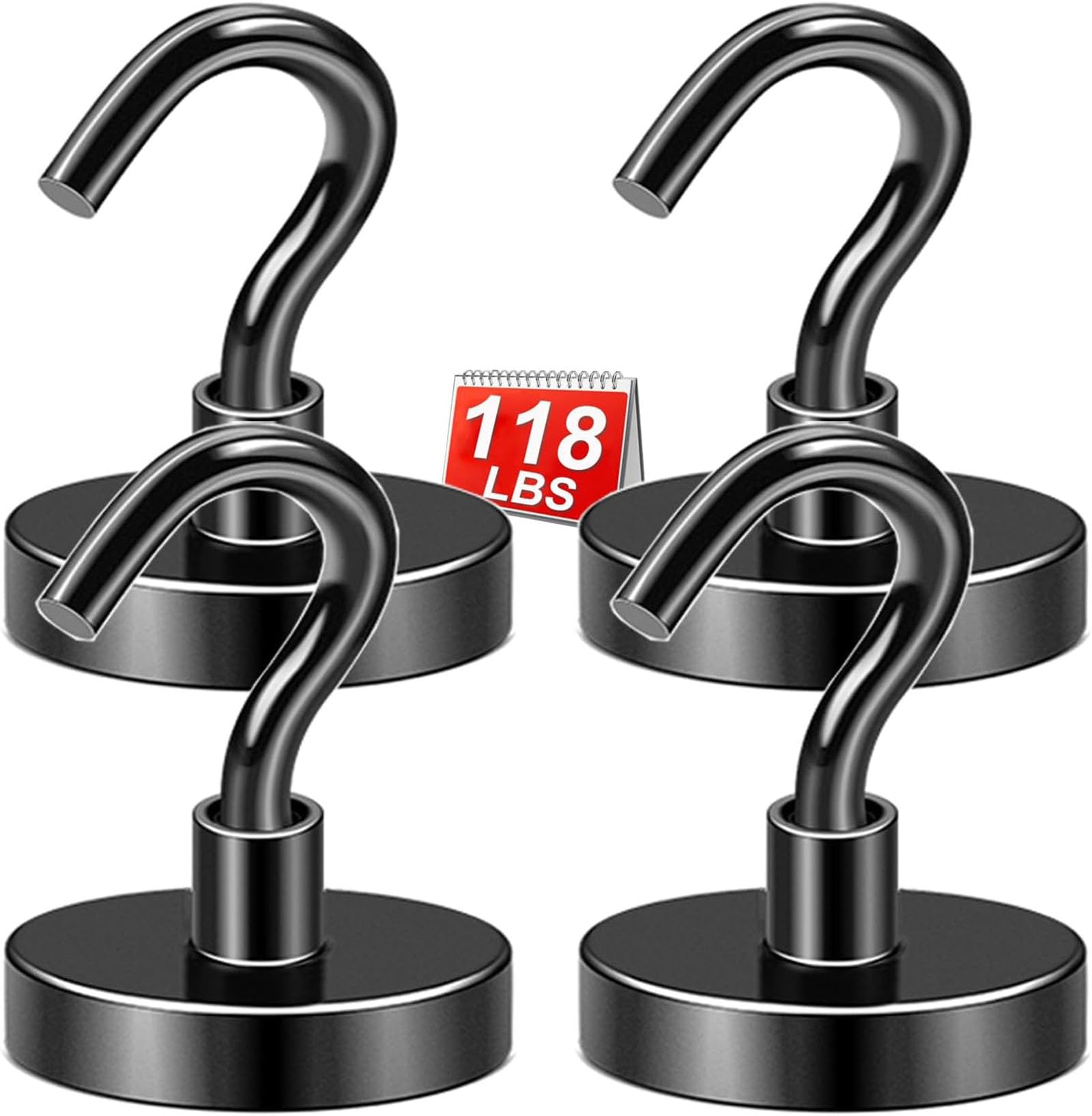 Snapklik.com : Magnetic Hooks For Hanging Cubicle Accessories, 118lbs ...