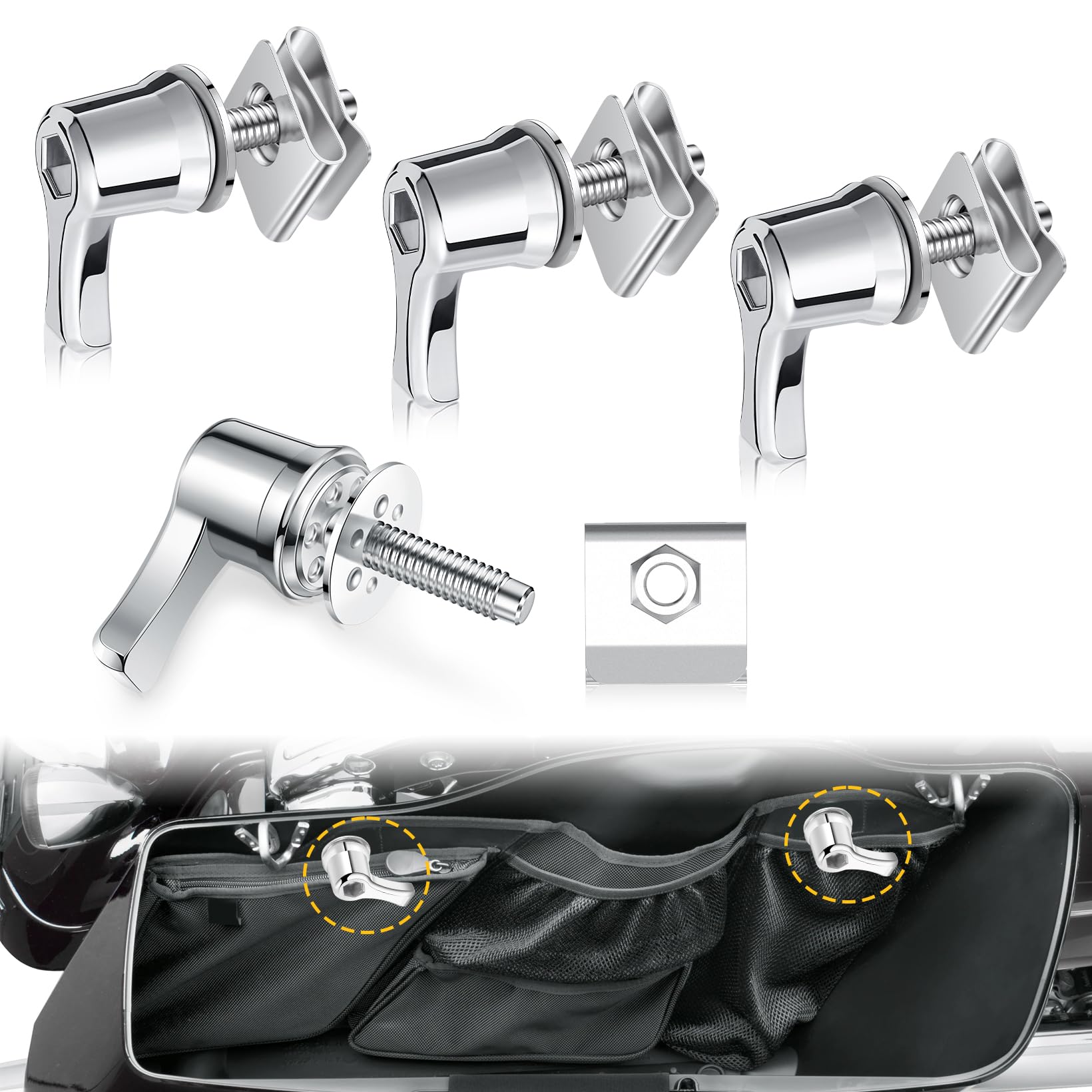 Amazon.com: ANONEMOTO Saddlebag Locks Fastener Bolt, Saddle Bag Bolts ...