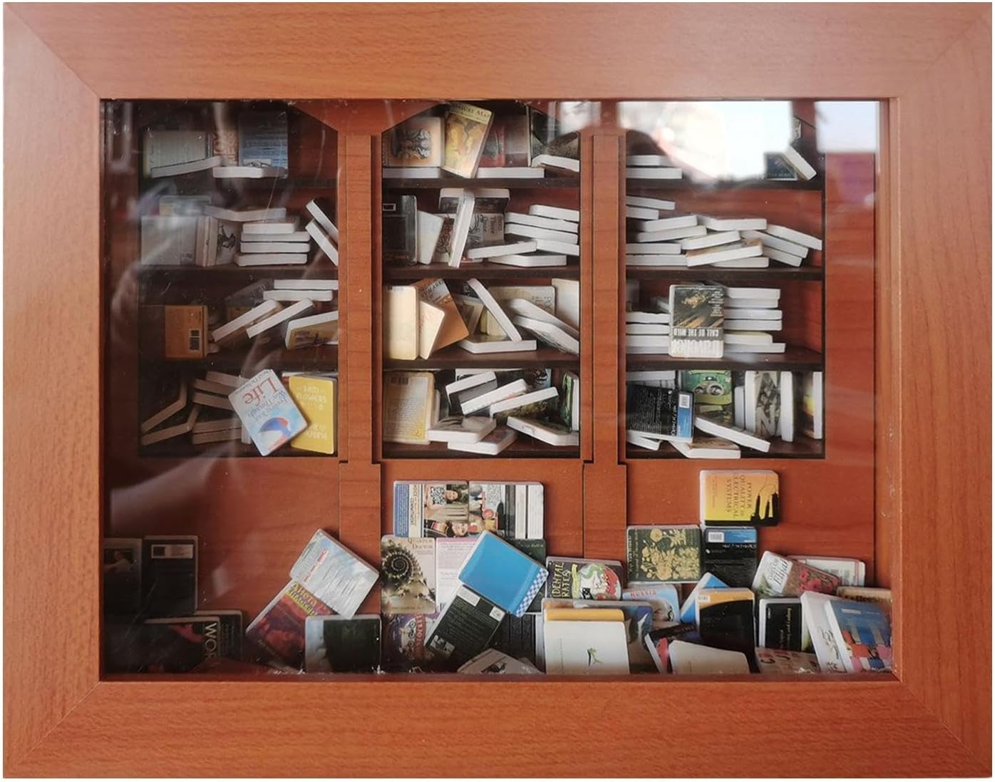 Miniature Bookshelf,Wooden Miniature Bookshelf Library | Miniature ...