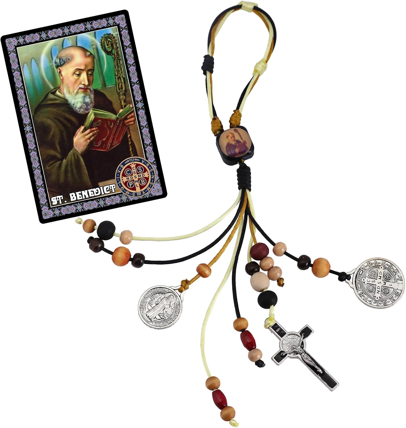 St Benedict Medals for Door with Saint Benedict Prayer Cards Home ...