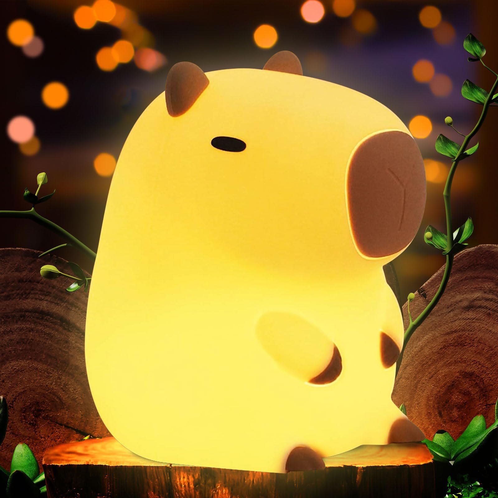Amazon.com: FAMIDUO Cute Capybara Night Light, LED Squishy Novelty ...