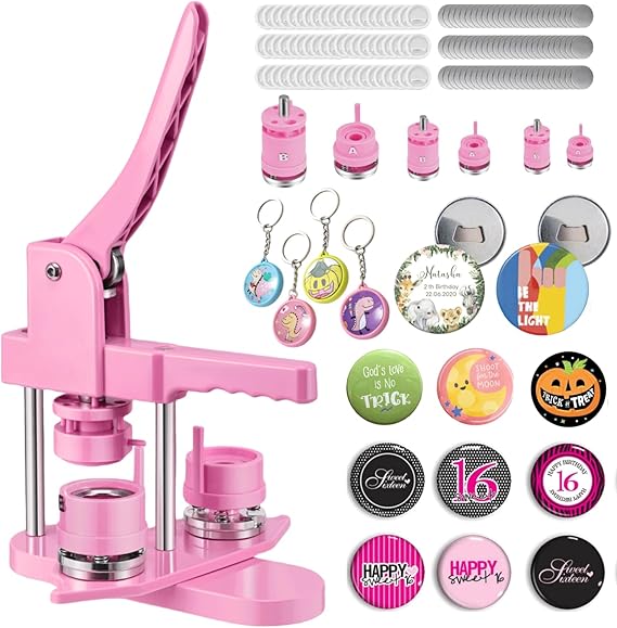 Amazon.com: Button Maker Machine Multiple Sizes, 25mm+32mm+58mm Pin ...