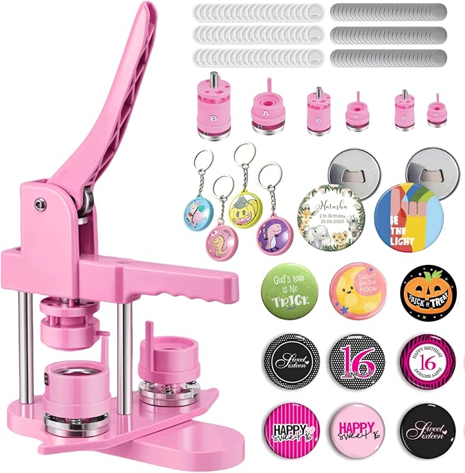 Amazon.com: Button Maker Machine Multiple Sizes, 25mm+32mm+58mm Pin ...