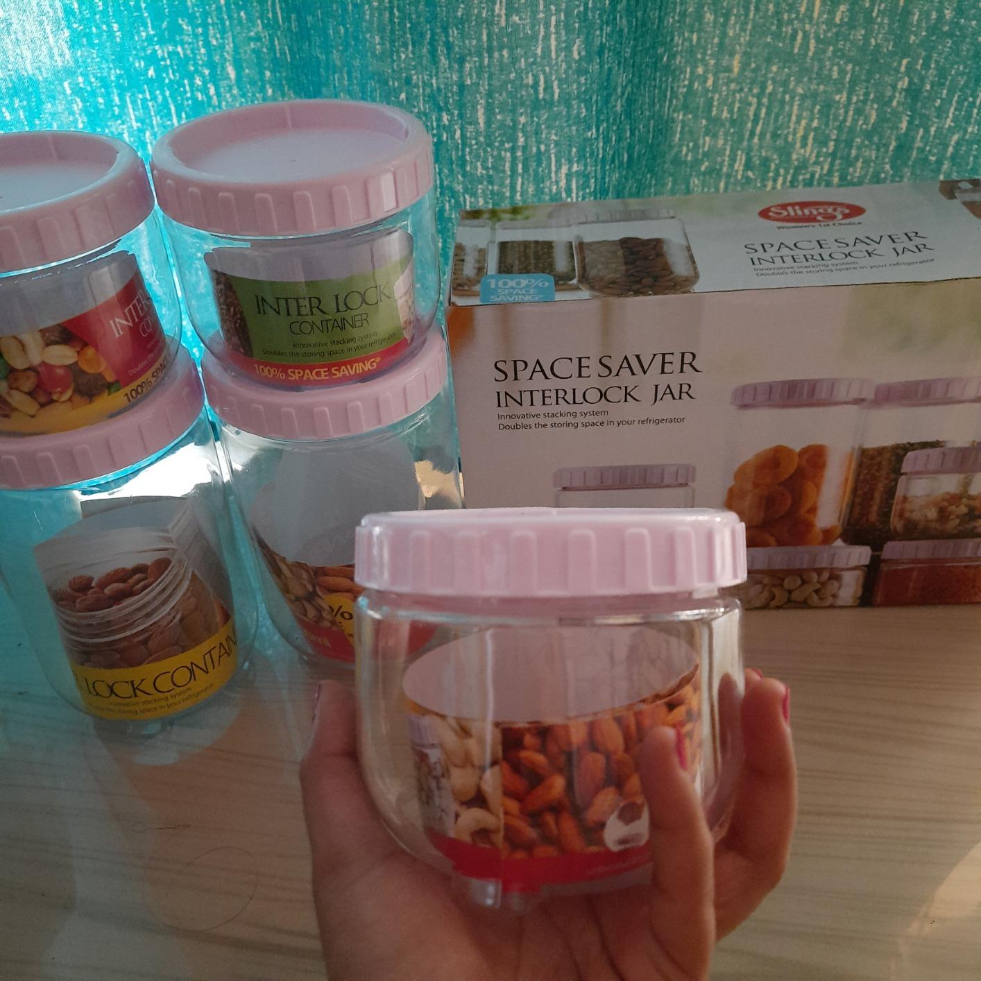 Buy Machak Interlock Airtight Plastic Storage Container Set Transparent ...