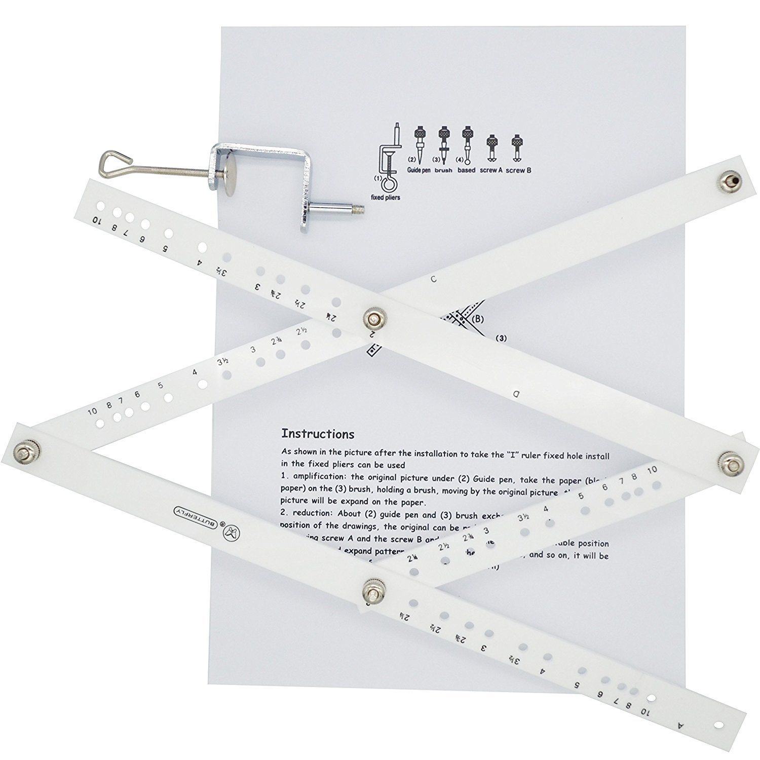 MAYMII Professional Artists Plexiglass Pantograph Artist Drawing Tool ...