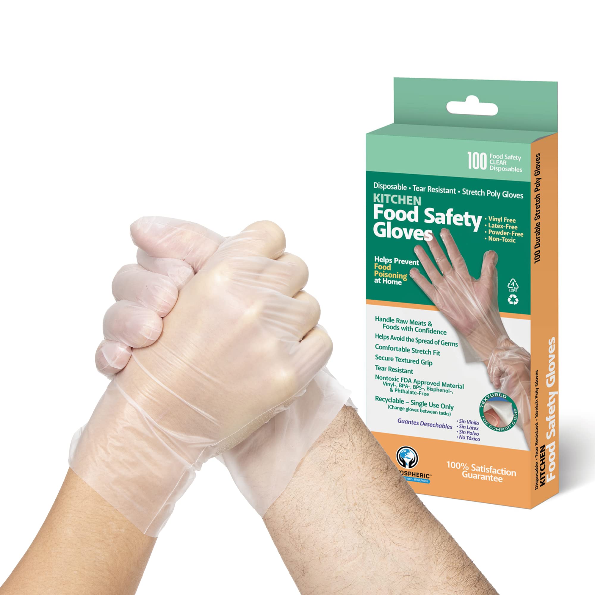 Buy Protospheric Disposable Gloves - Stretch Poly, Clear, Food Prep ...