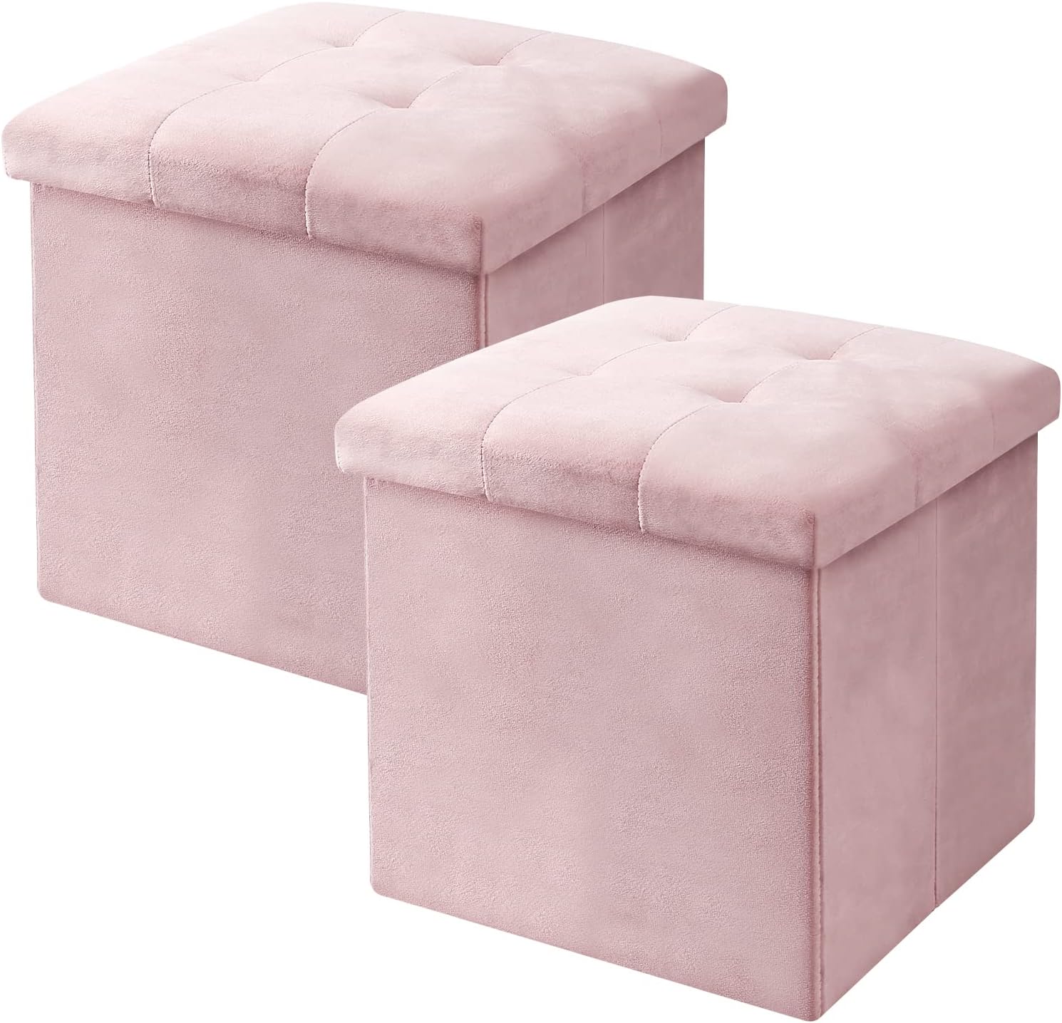 Amazon.com: Babion Velvet Storage Ottoman,12 Inches Folding Storage ...