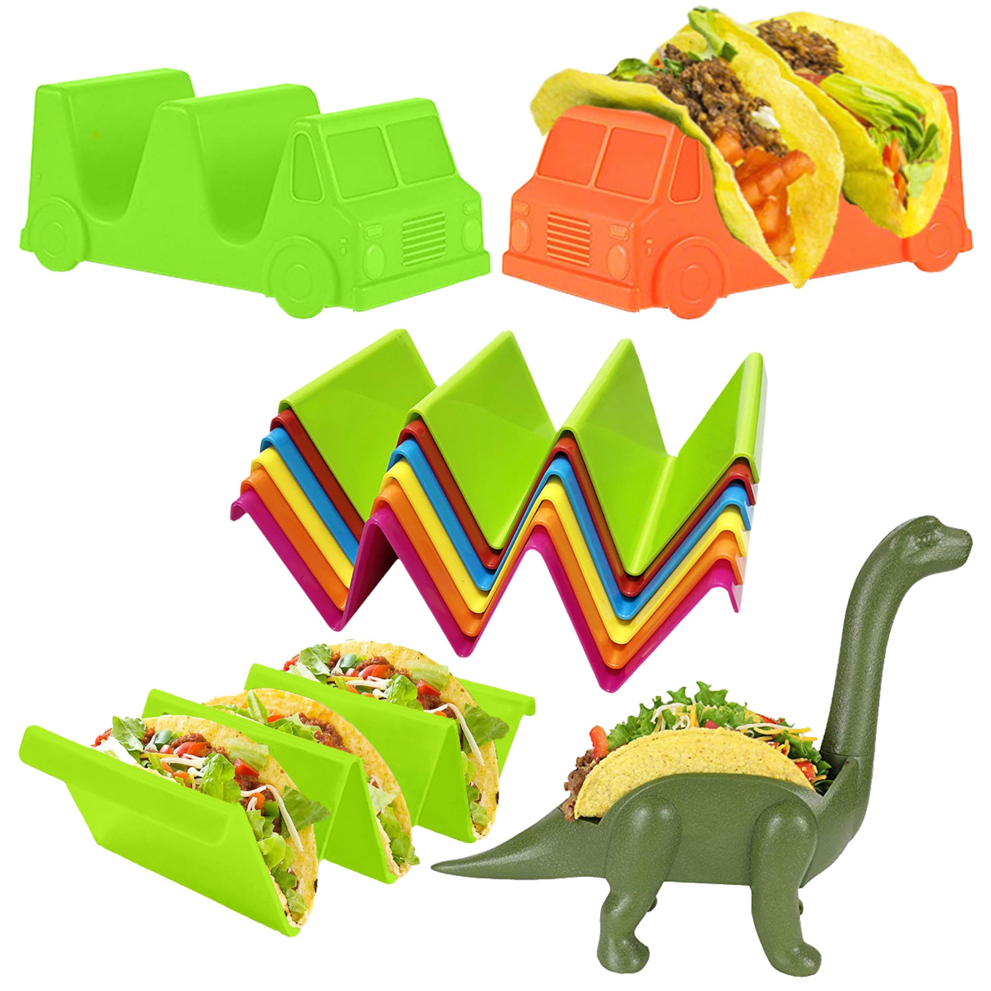 Amazon.com: MENJITO Taco Truck Taco Holder (Pack of 2) and Colorful ...