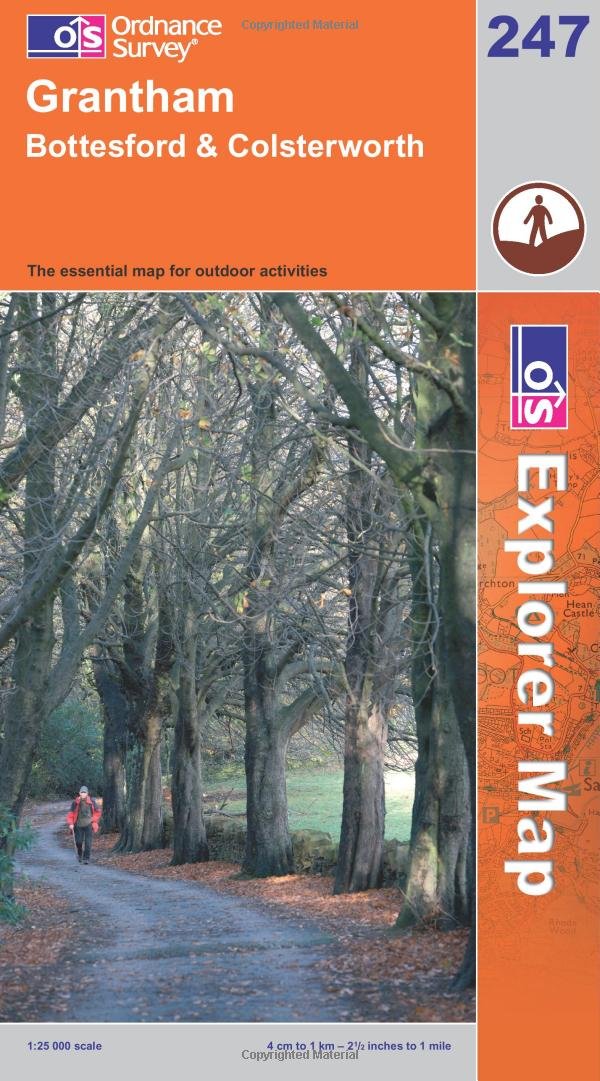 Grantham: Sheet 247 (OS Explorer Map): Amazon.co.uk: Ordnance Survey ...