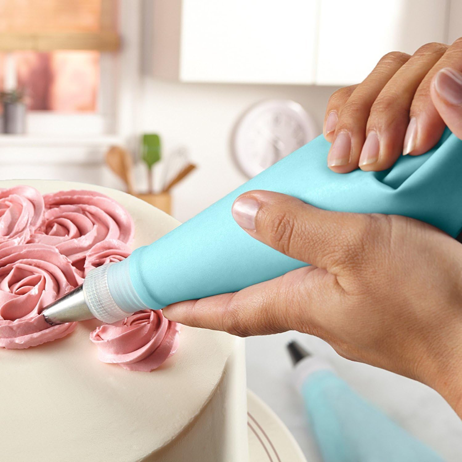 Amazon.com: Abllore Extra Thick Cake Decorating Set - Piping, Pastry ...
