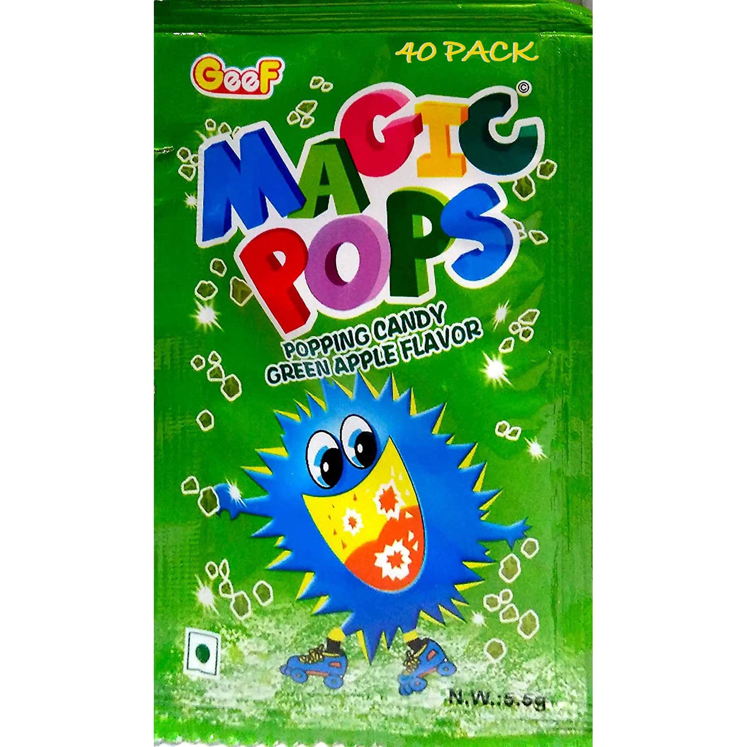 Gee.ef Magic Pops Popping Candy, Lemon Flavor, 5 G X 40 Pouches, 200 Gm ...