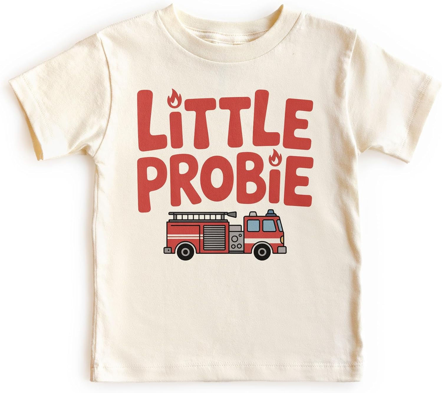 Amazon.com: Little Probie Firefighter Shirt for Kids - Cute Fire Truck ...