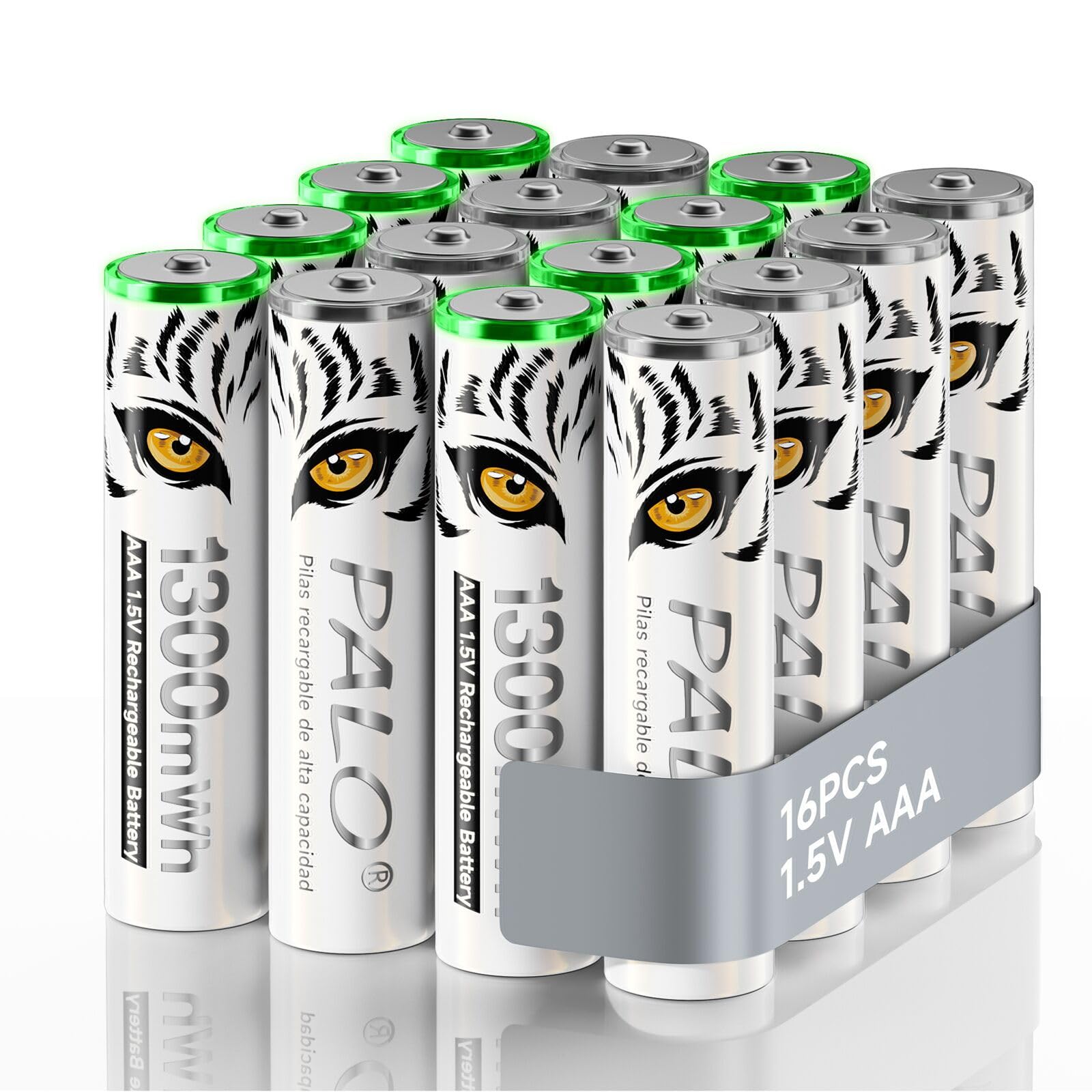 Mspalocell Lithium AAA Battery 1.5V 1300mWh, Tiger Print & with ...