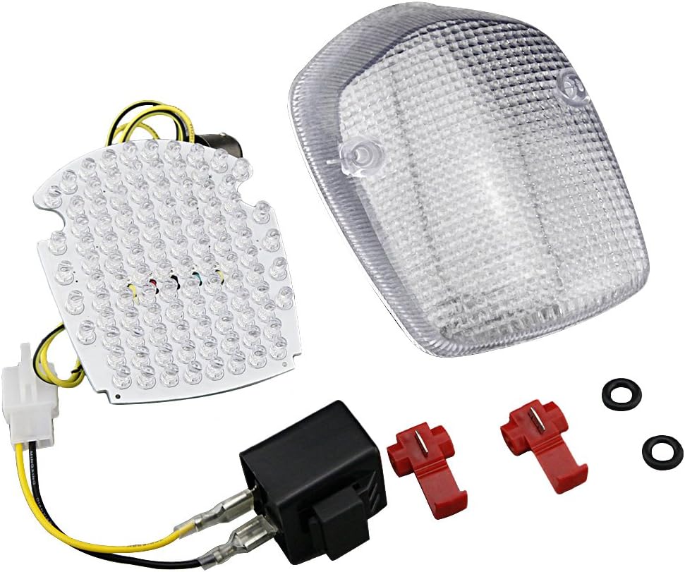 Amazon.com: Mallofusa Motorcycle Integrated Taillight LED Brake Tail ...