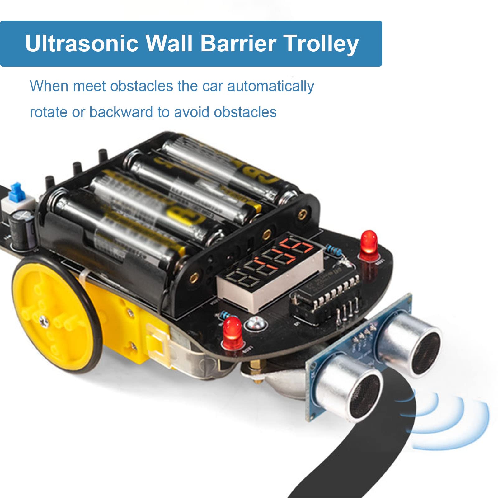 Snapklik.com : DIY Smart Car Soldering Practice Kit, Small Car Robot ...