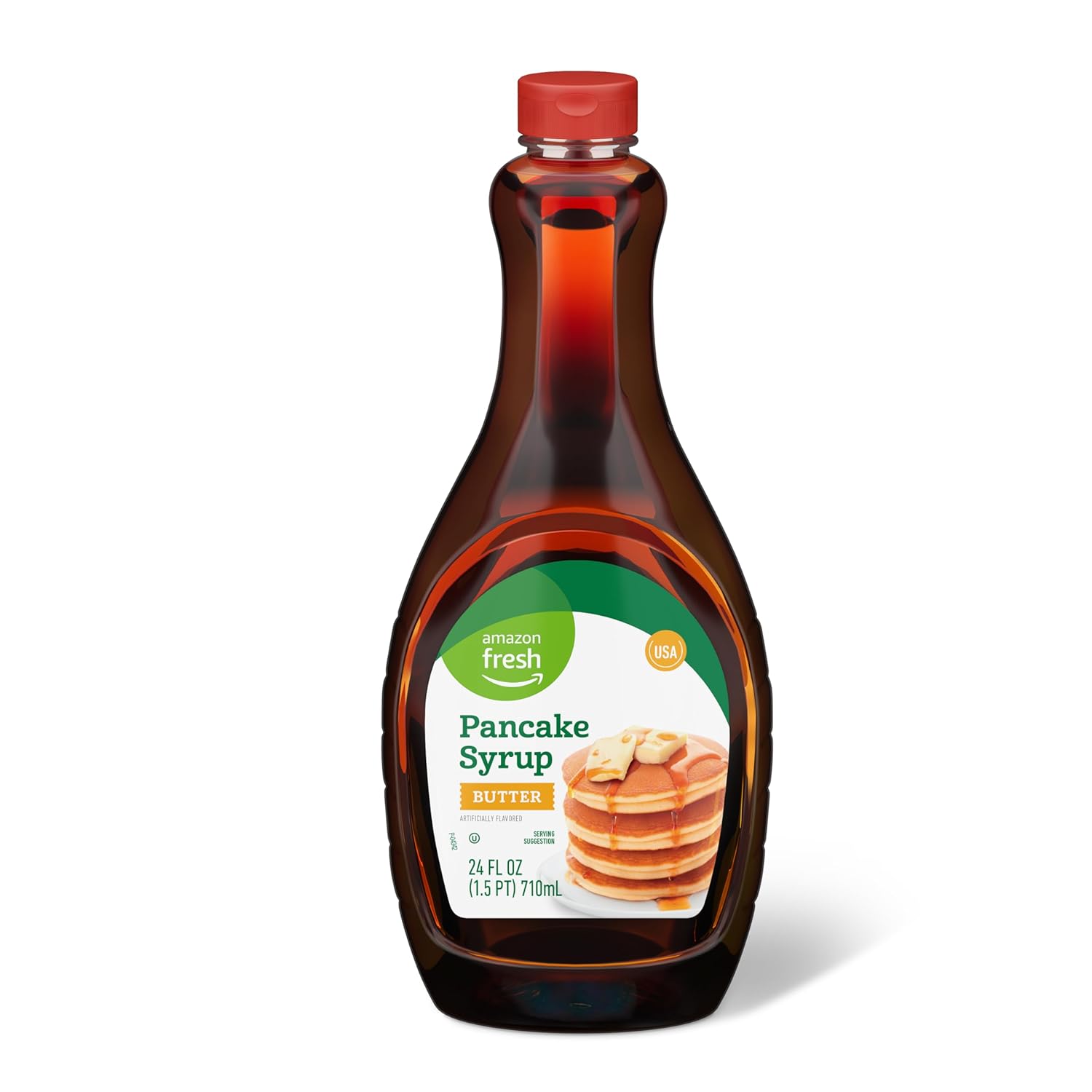 Amazon.com : Amazon Fresh, Pancake Syrup, Butter Flavor, 24 Fl Oz ...