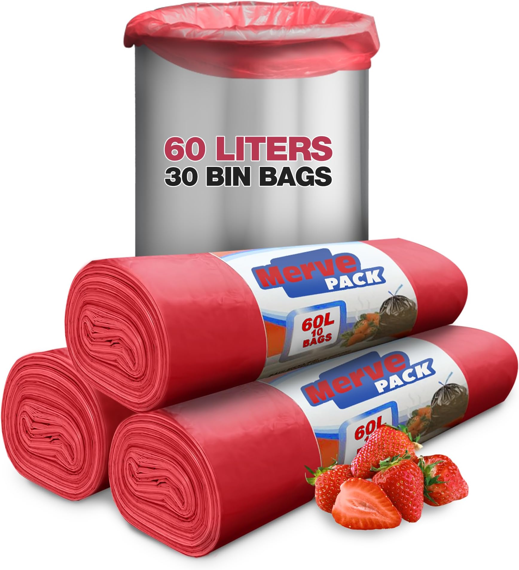 Colour Coded 'Refuse/ Bin Liners Sacks - Red - Size 450 x 725 x 850 mm ...
