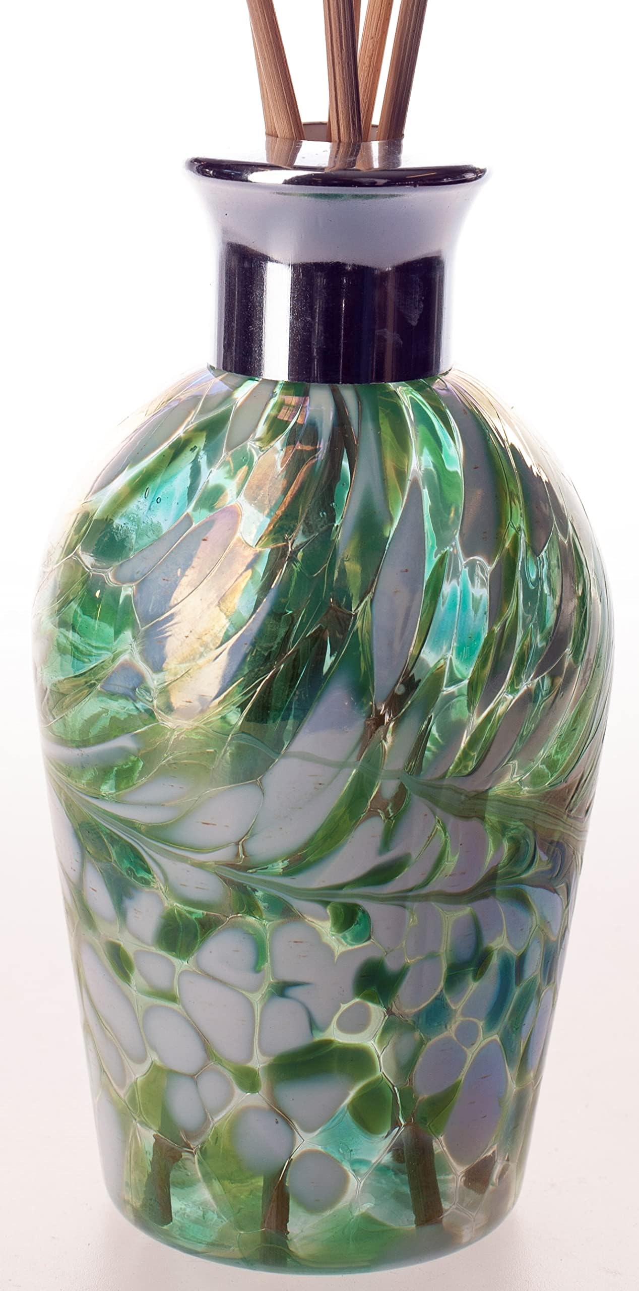 Amelia Art Glass Reed Diffuser Sphere - White., NORMAL, JNS_471513 ...