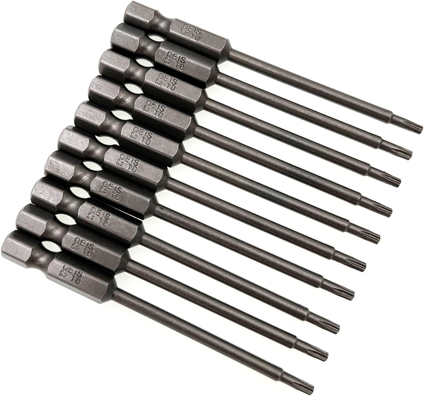 XMHF 10Pcs 75mm/3inch Long 1/4 Inch Hex Shank T8 Torx Head Magnetic ...