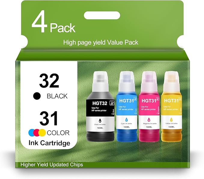 31 32XL Refill Ink Bottle Replacement for HP 32XL 31 Refill Ink Set ...