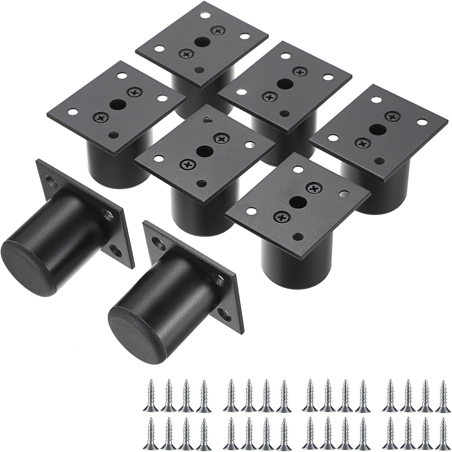 BTSKY 8Pcs 2 Inch Adjustable Replacement Furniture Legs Feets, Aluminum ...