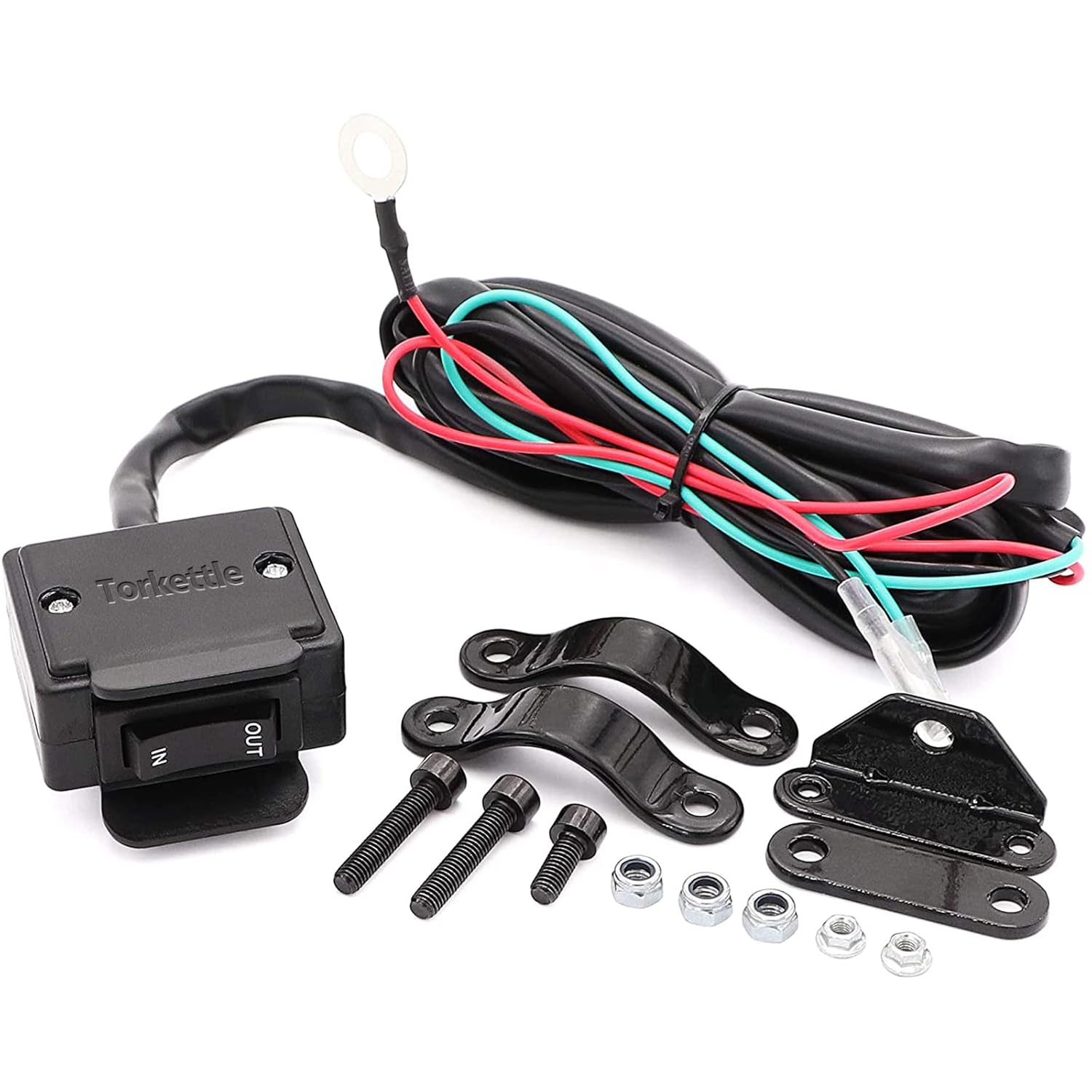 Amazon.com: 12V ATV Winch Rocker Switch with Handlebar Control line kit ...
