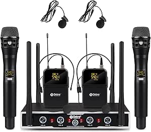 Amazon.com: D Debra Audio Wireless Microphone System Pro DU4004 UHF 4 * ...