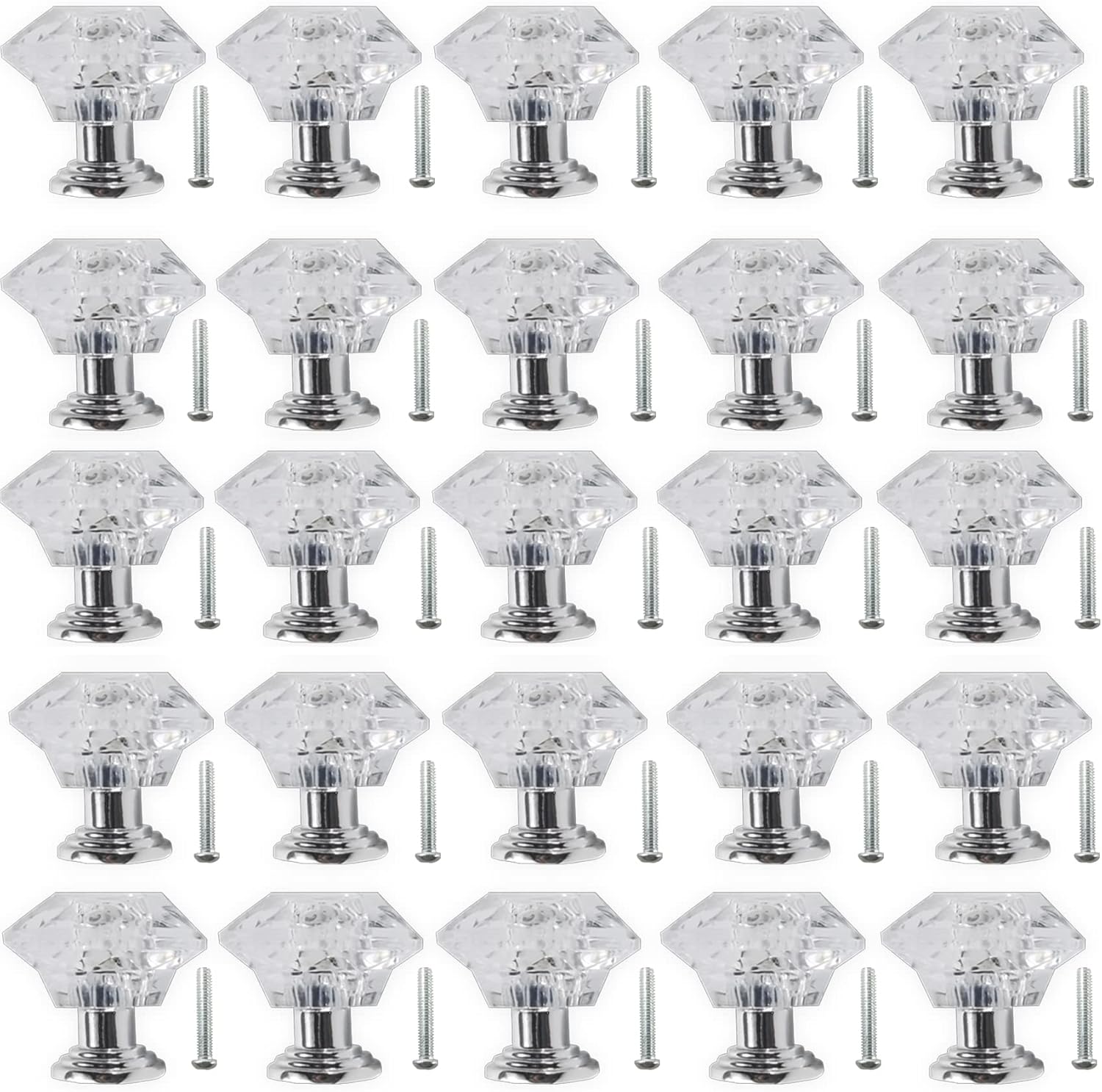 Clear Crystal Diamond Drawer Knobs - Set of 26 Nepal | Ubuy