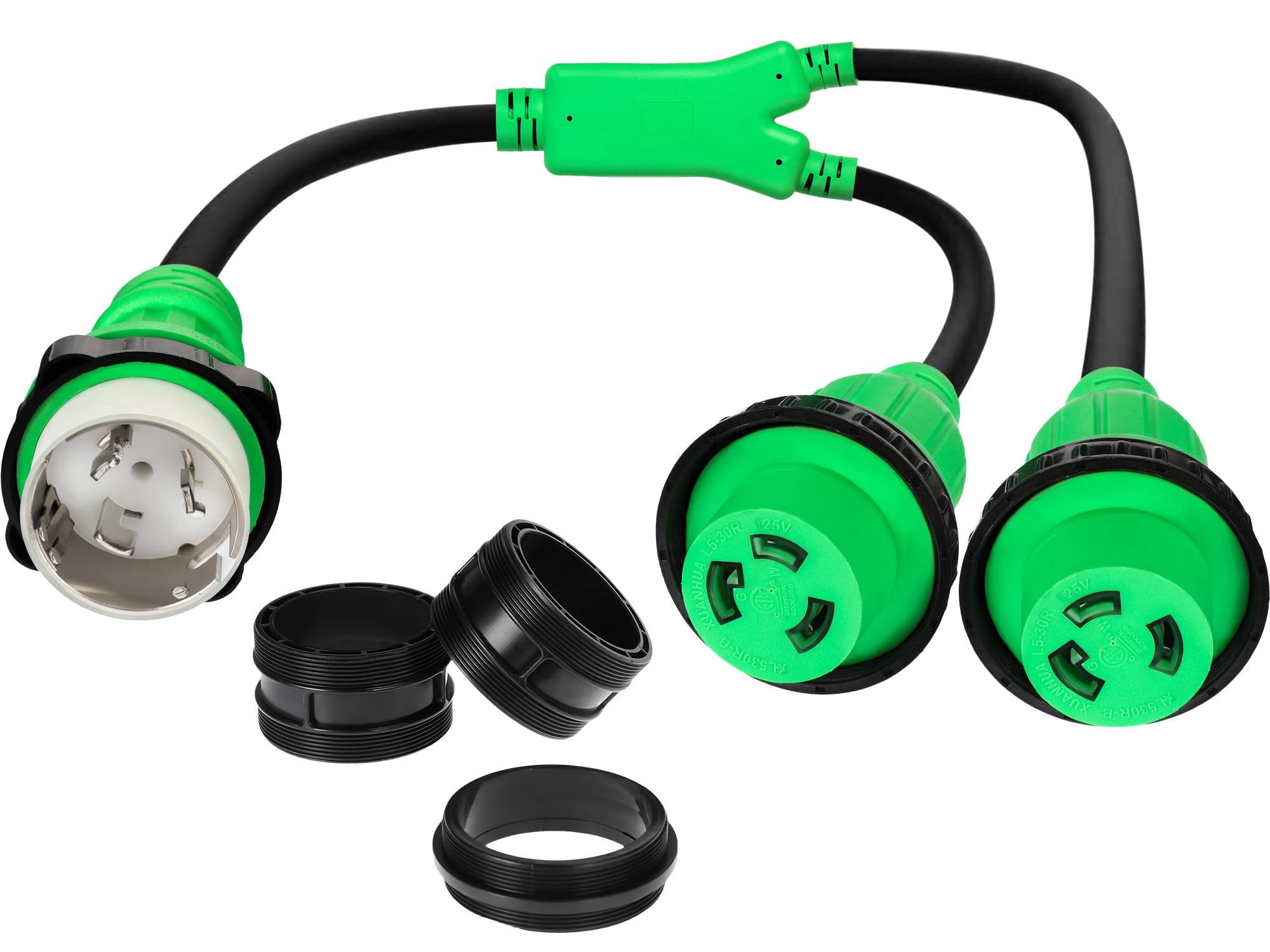 Amazon.com: Kanayu 3FT Marine Shore Power Splitter SS2-50P Male 50A ...