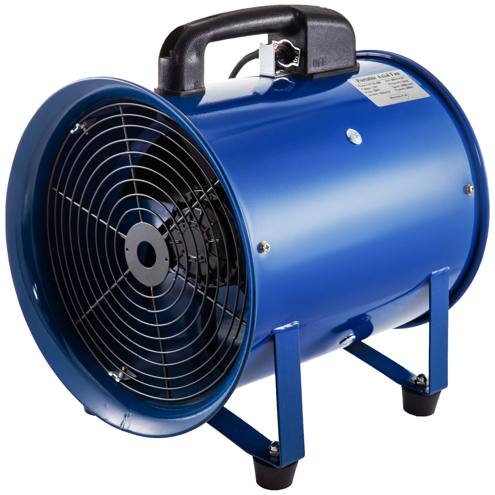 Buy Husuper Cylinder Fan 12 Inch Ventilation Blower 230W Cylinder ...