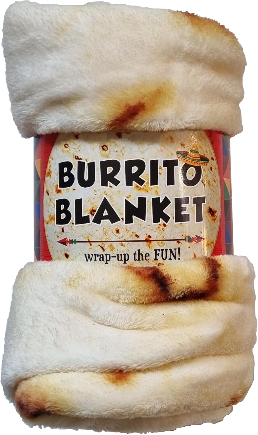 Buddy & Barney Burrito Blanket - fluffy novelty tortilla wrap pattern ...