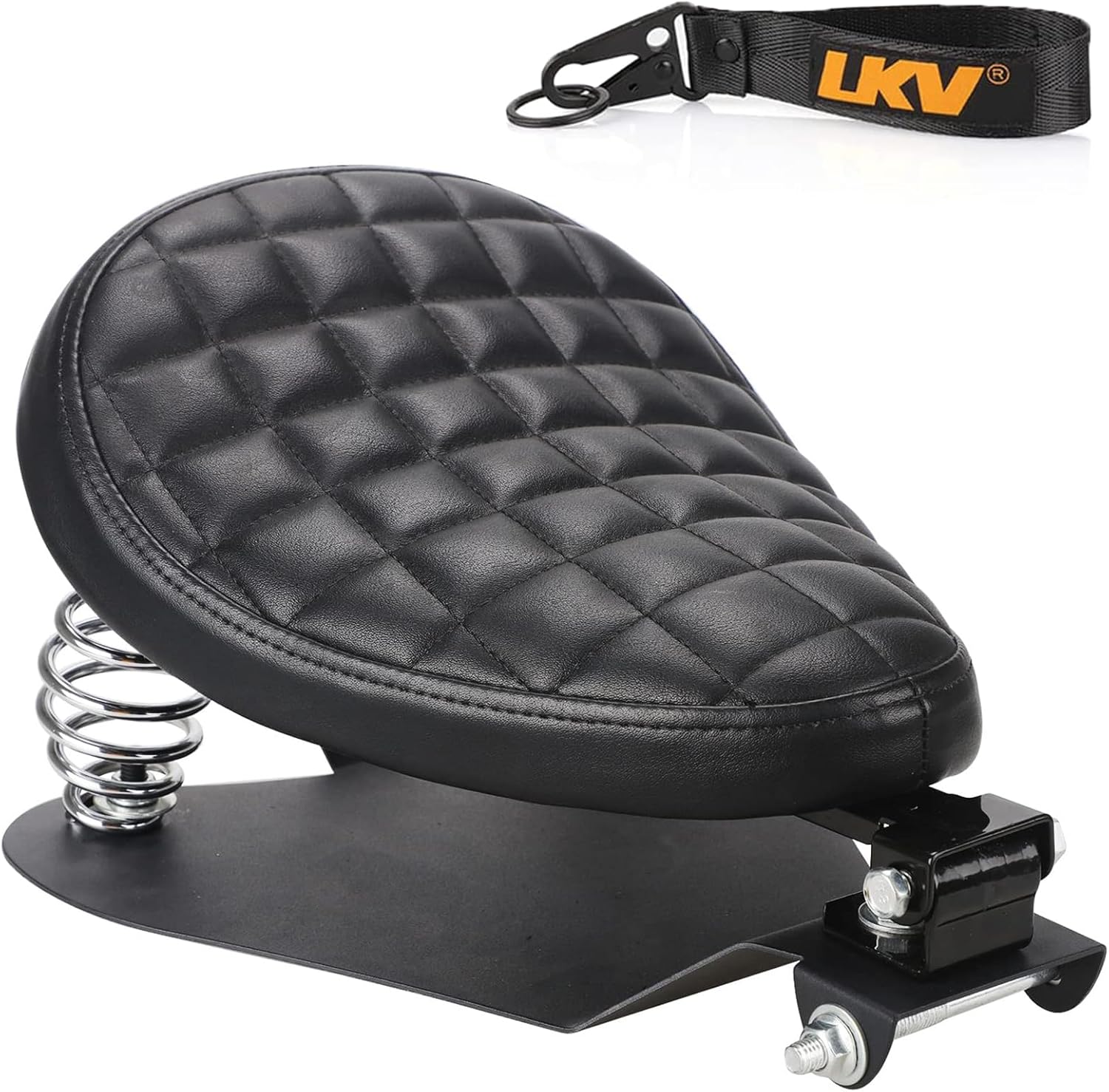 Amazon.com: LKV Motorcycle Solo Driver Seat with Seatbase Mounting ...