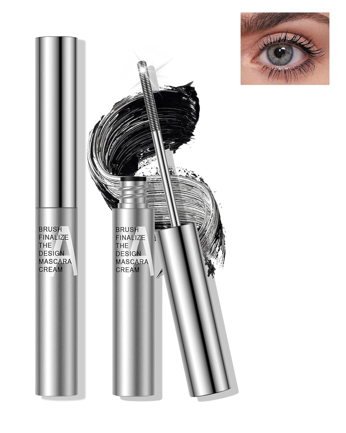 Amazon.com : Washable Metal Rod Mascara, Black Waterproof Tubing ...
