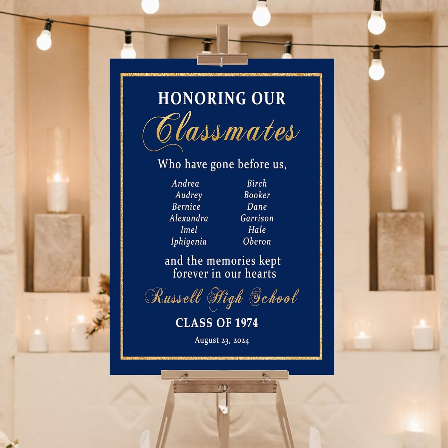 Amazon.com : Customizable High School Reunion Poster - In Memory of ...