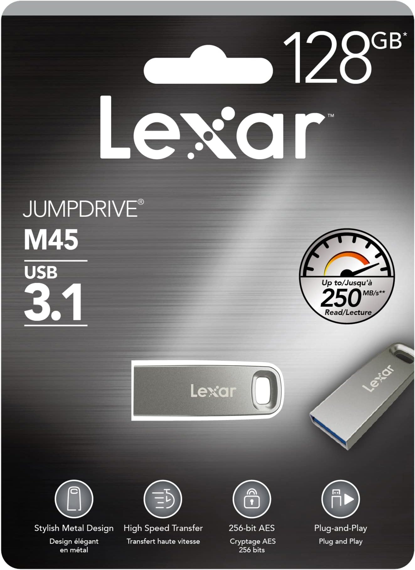 Amazon.com: Lexar JumpDrive M45 128GB USB 3.1 Flash Drive (LJDM45 ...