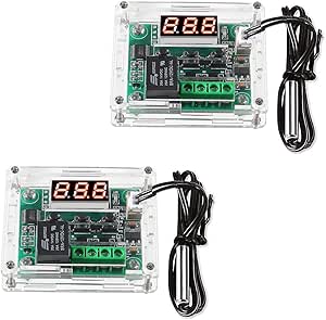 Amazon.com: AEDIKO 2pcs W1209 DC 12V Digital Temperature Controller Board Red Digital Display ...