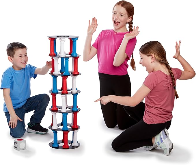 Amazon.com: NSG Giant Tumbling Tower Game - Classic Stacking Game, 36 ...