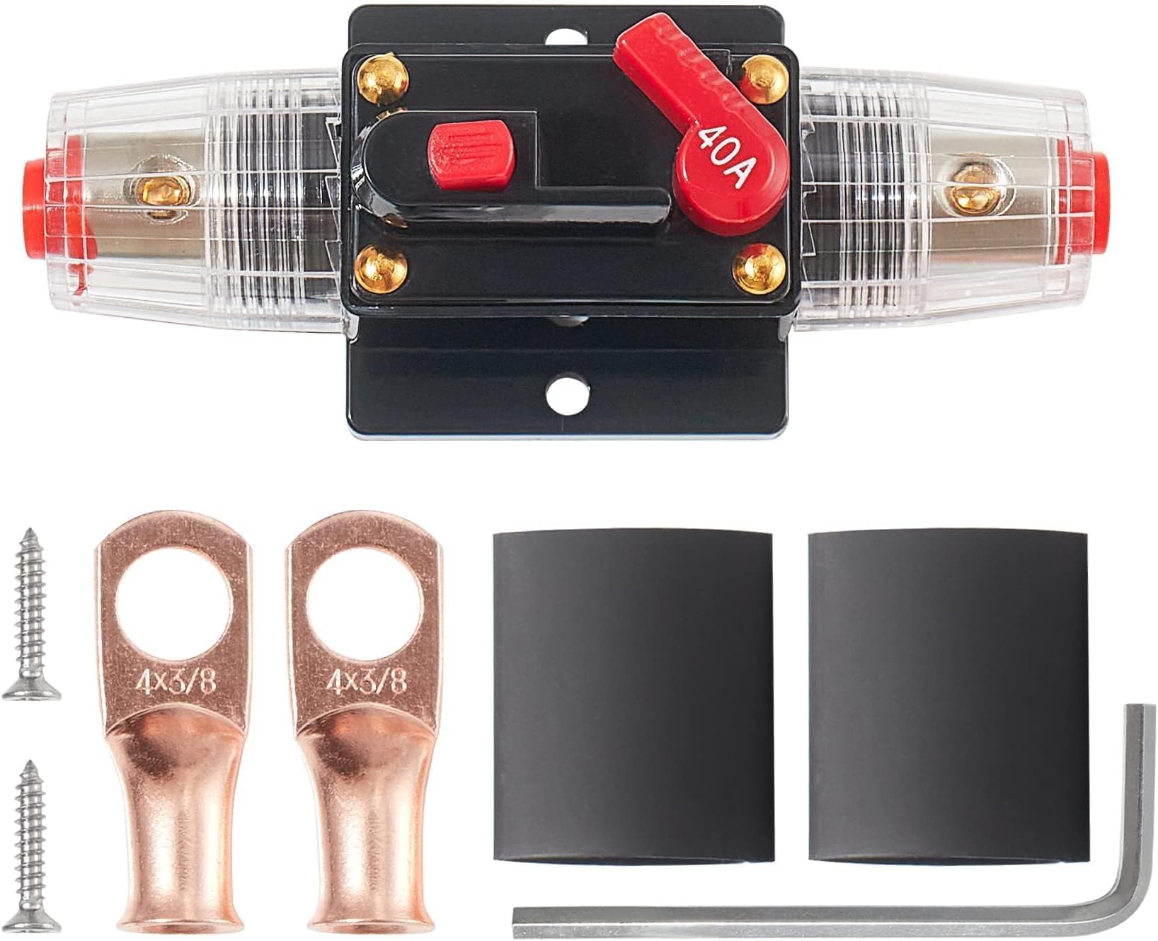 Amazon.com: NuIth 40 Amp Audio Inline Circuit Breaker with Manual Reset ...