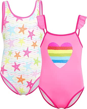 Amazon.com: Pink Platinum Girls' Bathing Suit - 2 Pack UPF50+ Quick Dry ...