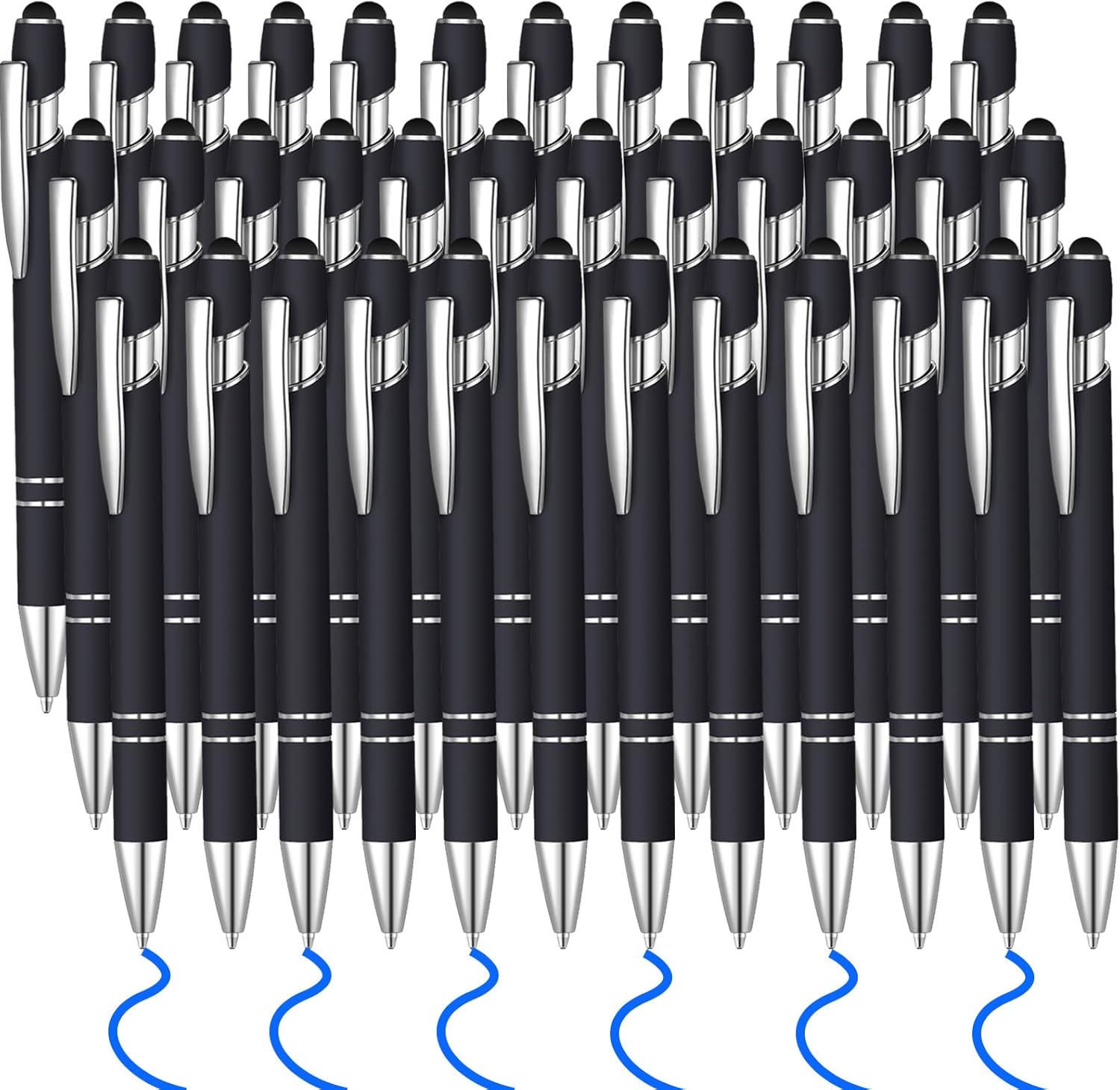 Amazon.com : Lragvtbk 36 Pcs Blue Ink Ballpoint Pen with Stylus 2 in 1 ...