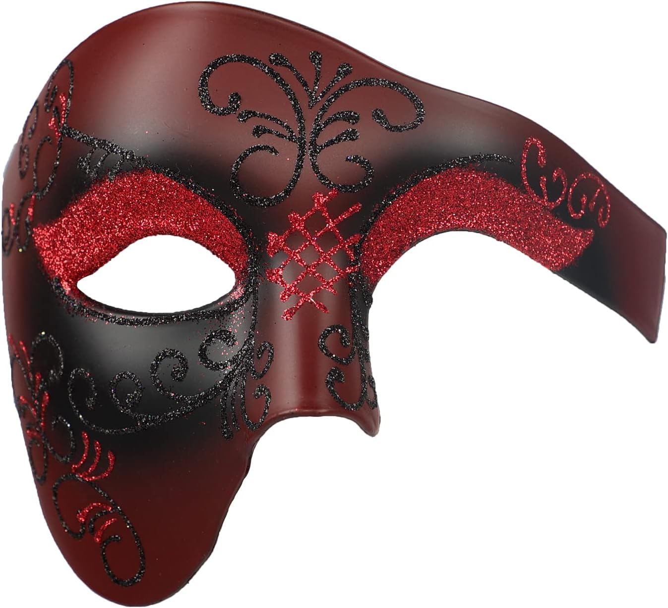 Decorative Half Face Mask Plastic Eye Mask Halloween Face Mask Cover ...