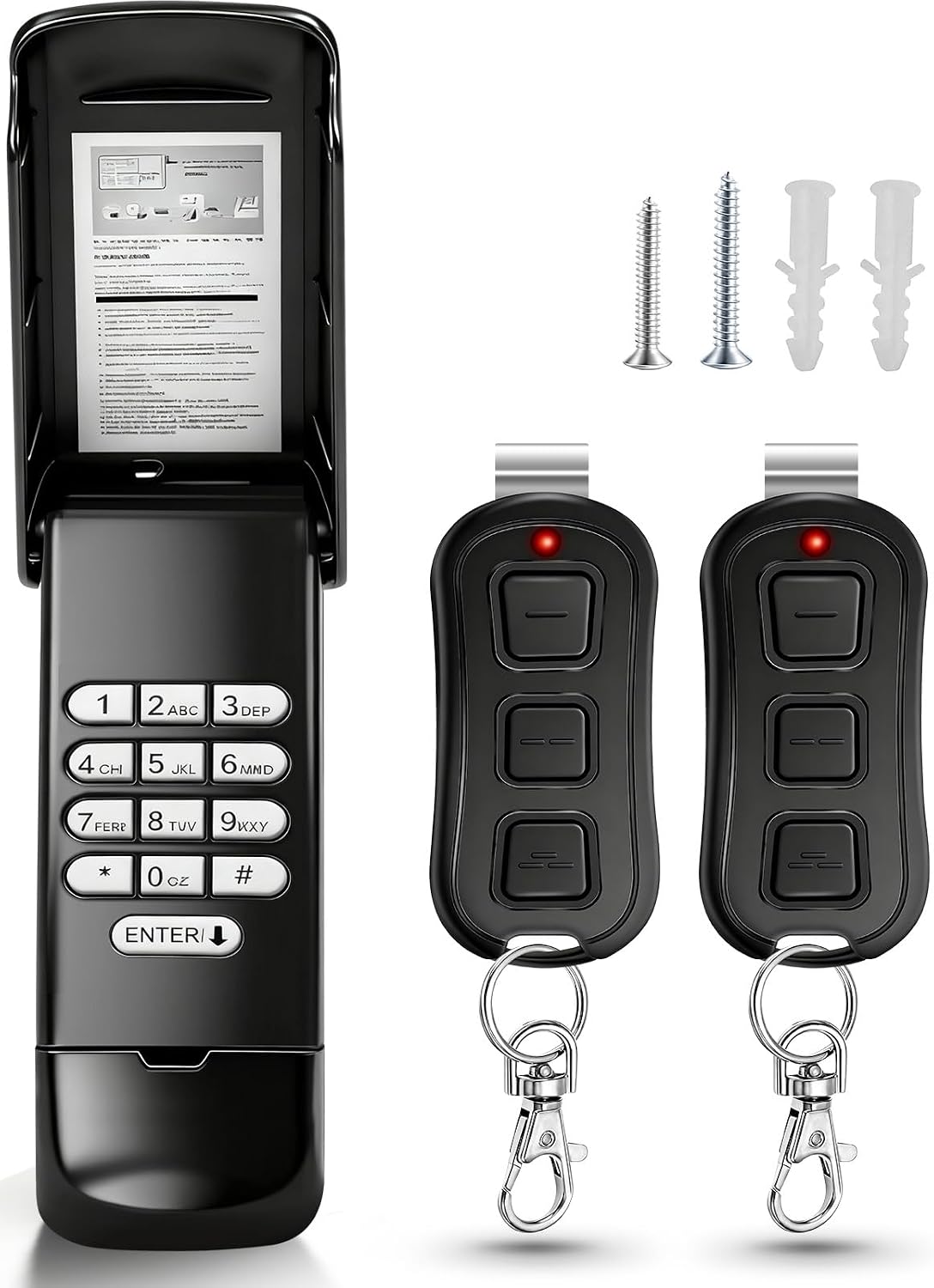 Amazon.com: Garage Door Opener Keypad with 2 Garage Door Opener Remote ...