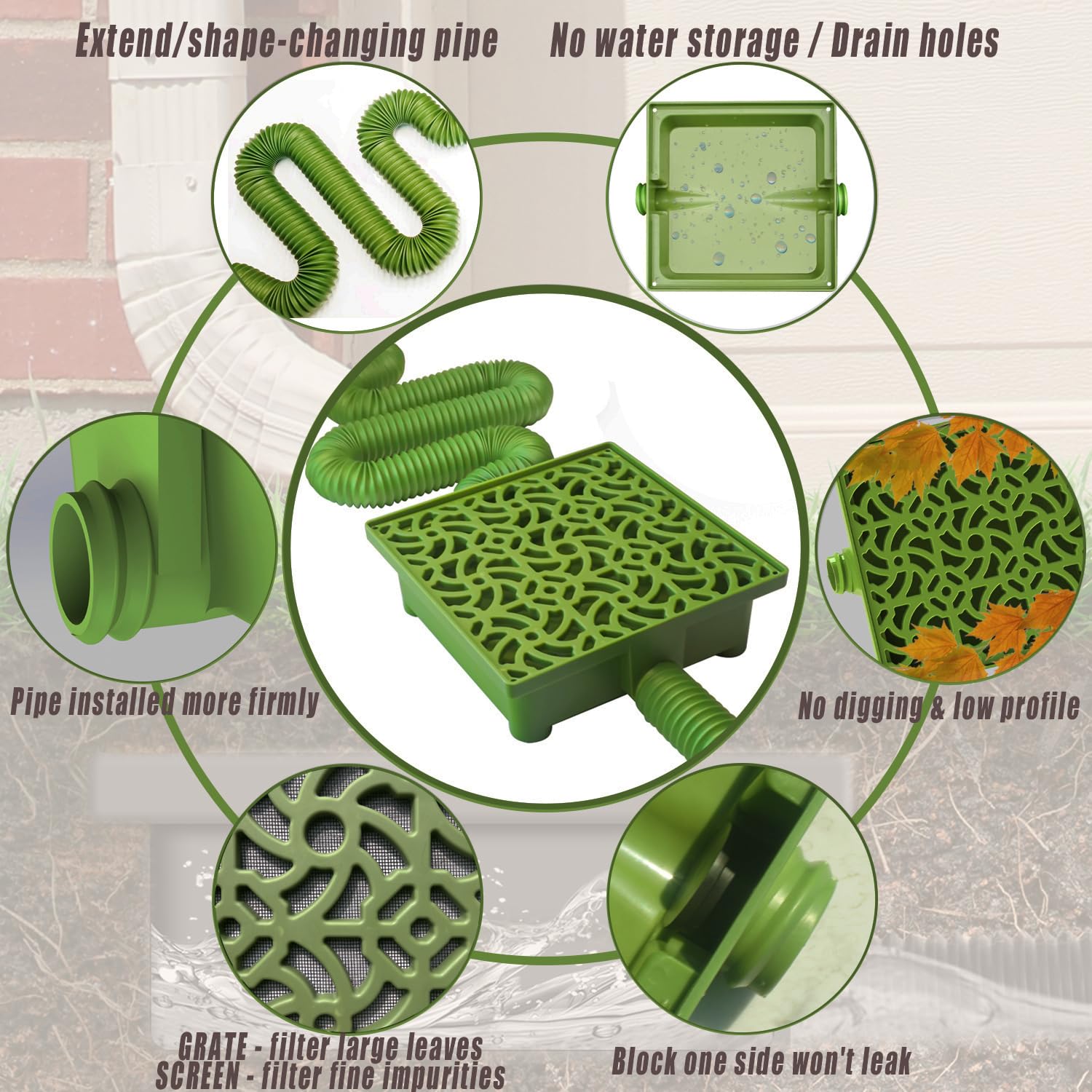 Snapklik.com : NAACOO Gutter Downspout Extensions Big Kit, Catch B ...