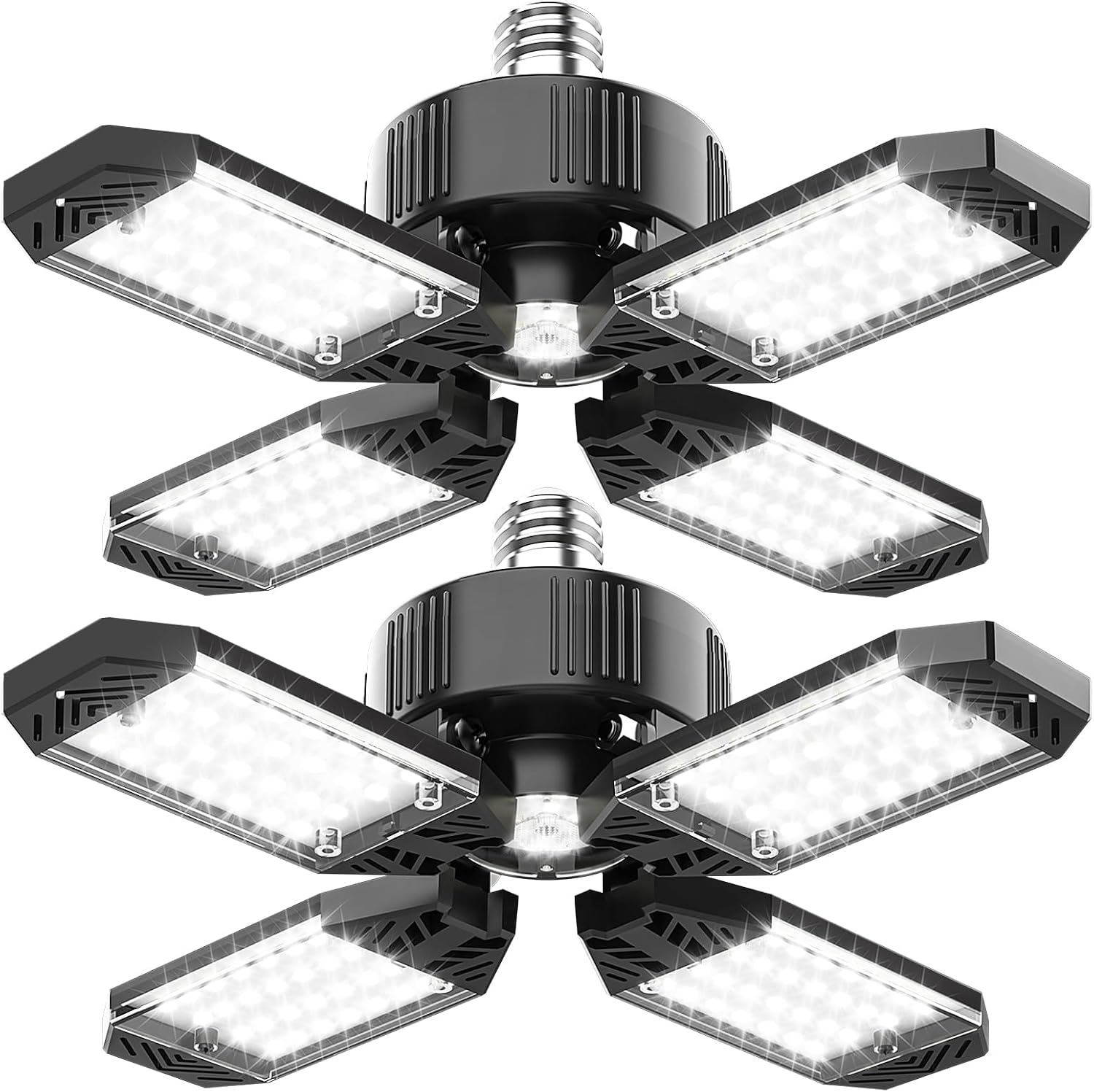 Garage Light - 2PACK 130W 13000LM Deformable 4+1 Panel LED Garage ...