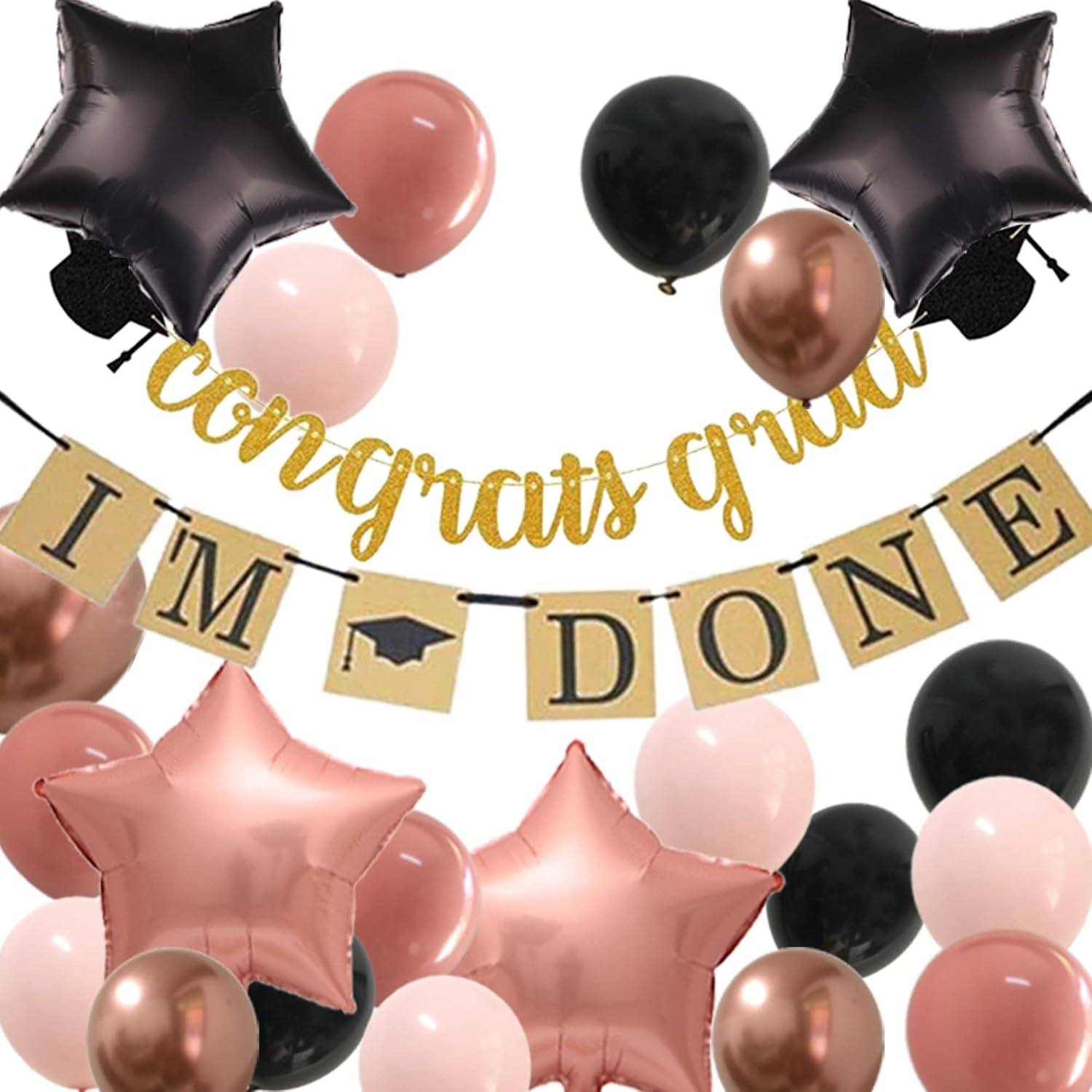Amazon.com: Graduation Decorations Rose gold - 2022 Graduation Party ...