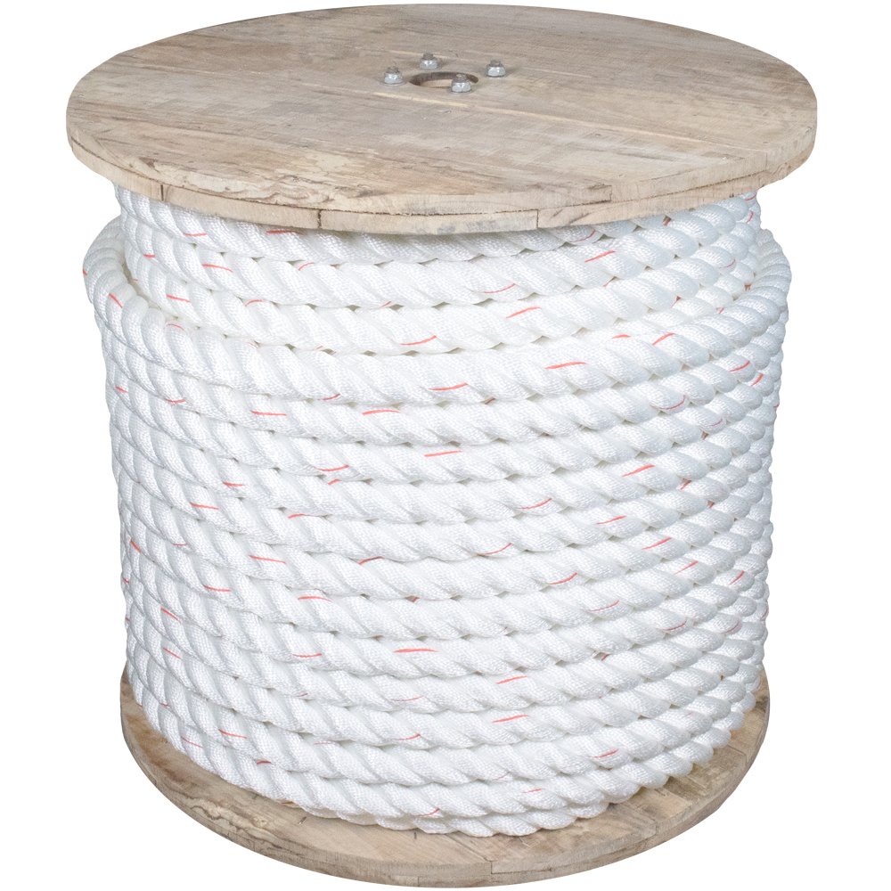 Amazon.com: Poly Dacron Rope (2 Inch, 600 Feet) Twisted 3 Strand Line ...